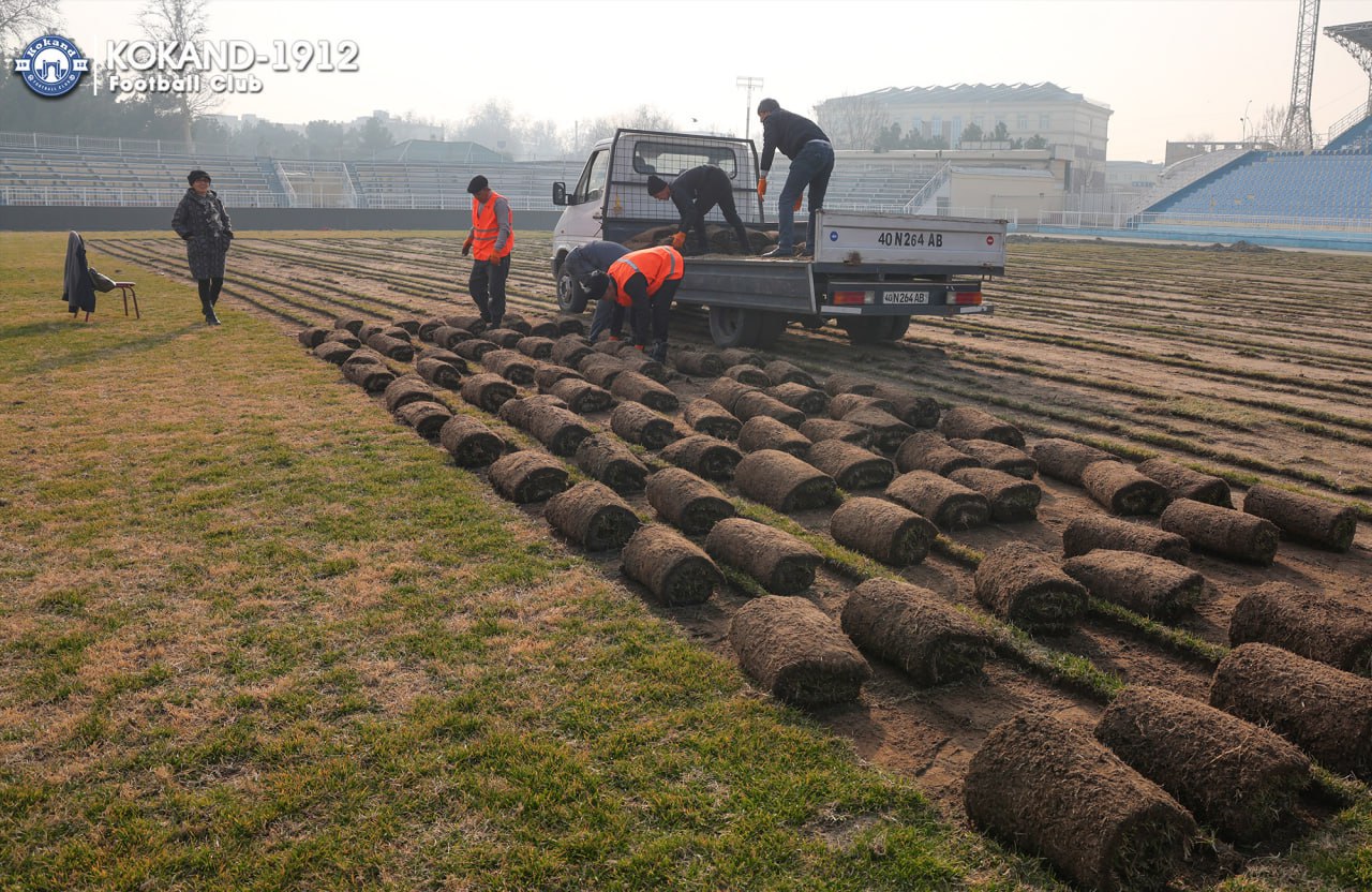 The pitch of" Kokand-1912", which is temporarily used by Turon stadium ...